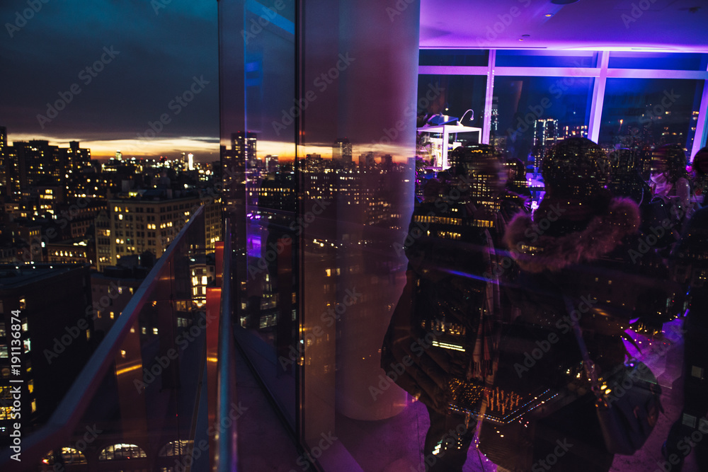 People having fun, talking, interacting on city event or presentation ...