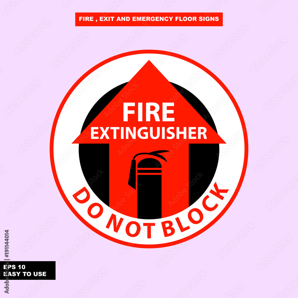 Fire exit and emergency sign in vector style version, easy to use and ...