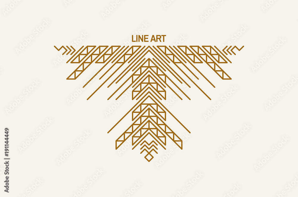 Vintage graphic element for design. Line art design for invitations ...