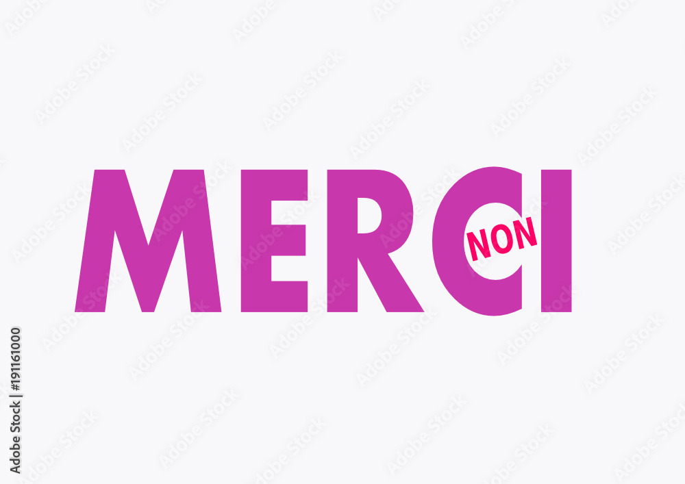 non merci,formule de refus Stock Vector | Adobe Stock