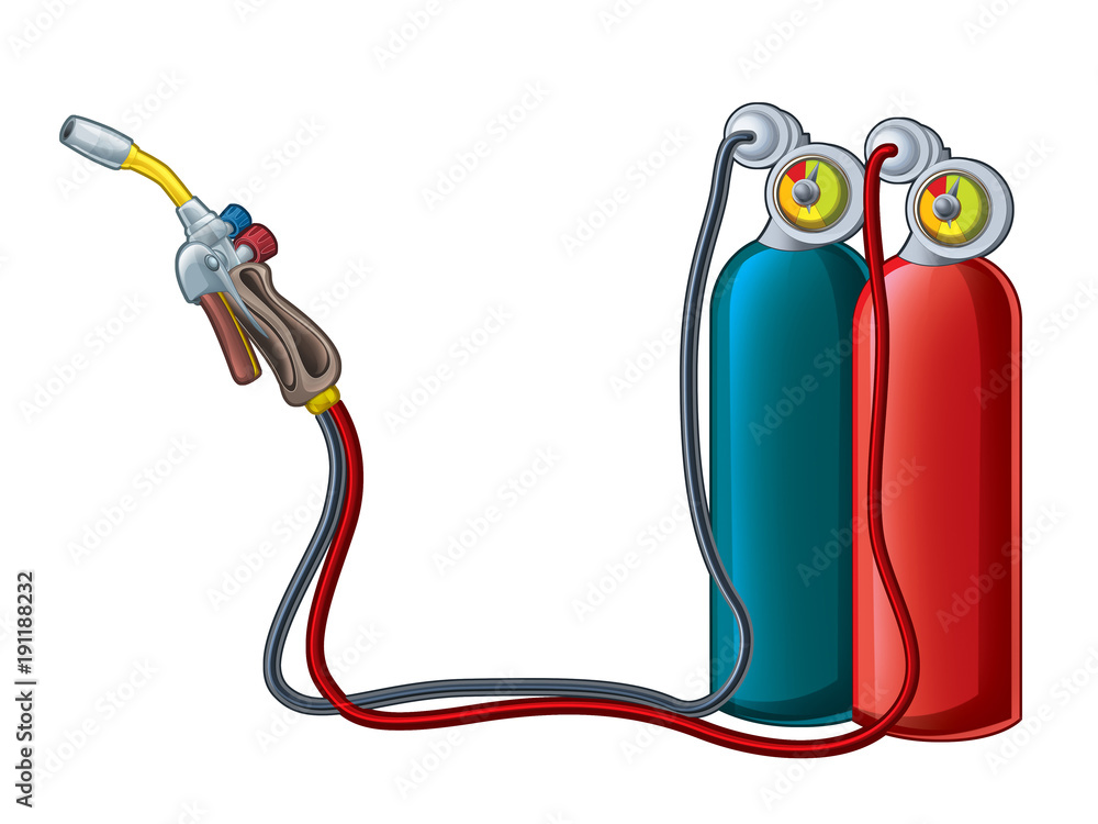 cartoon welding tools on white background - illustration for children ...
