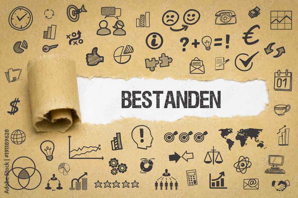 Bestanden / Papier mit Symbole Stock Photo | Adobe Stock