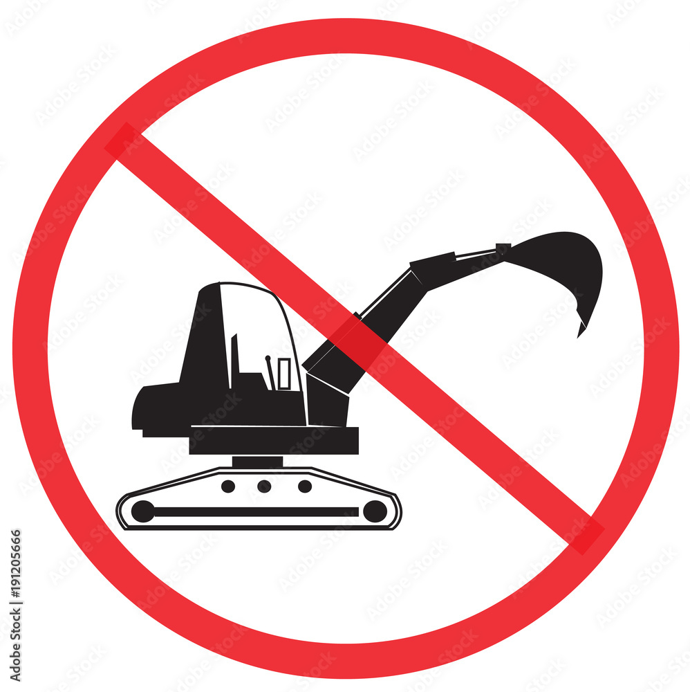 do not construction. Not Allowed Sign, warning symbol, vector ...