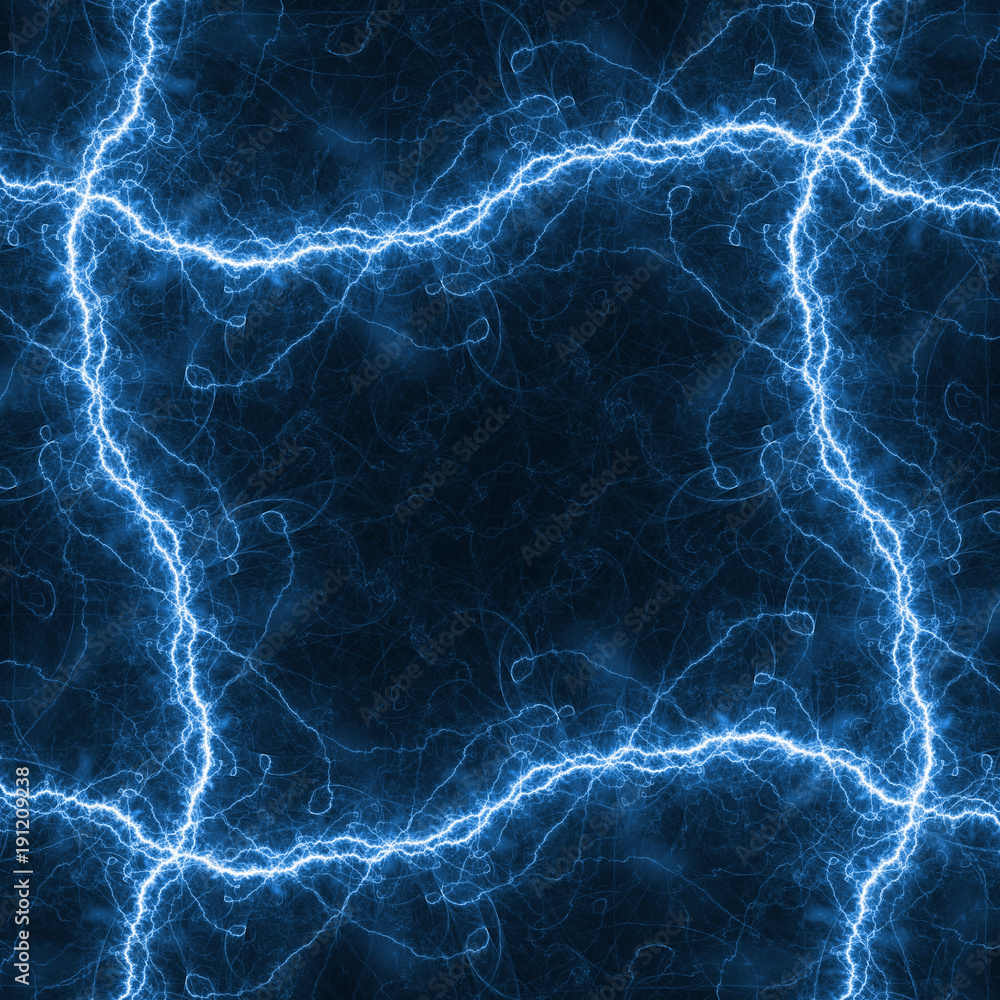 Blue lightning frame with copy space Stock Illustration | Adobe Stock