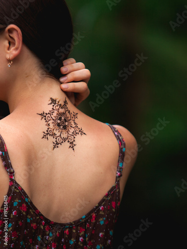 Henna Tattoo Neck