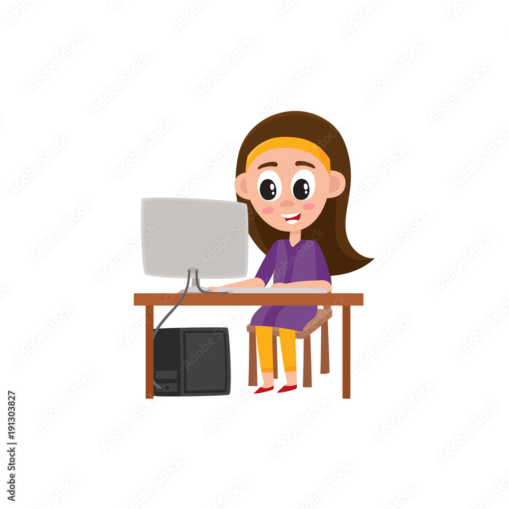 Using The Computer Cartoon