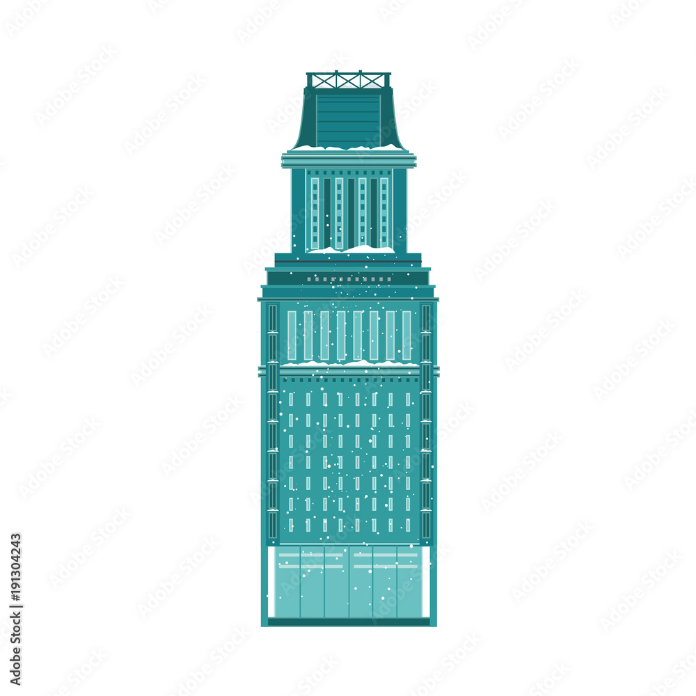 Vector flat building icon. Modern business architecture. Office ...