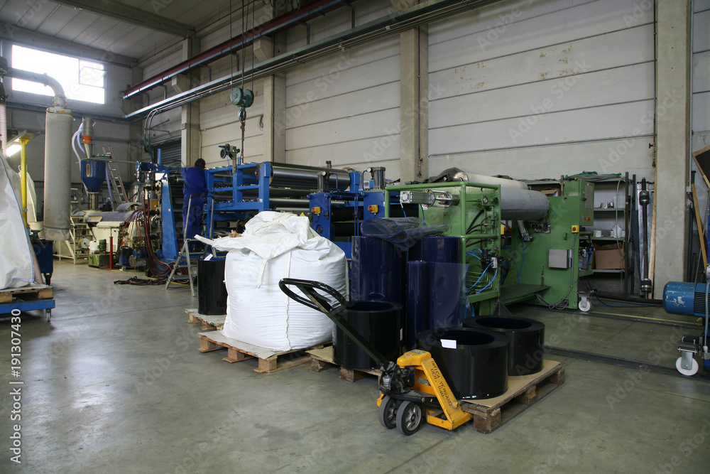 factory shop production of polyethylene film mechanisms machine tools ...