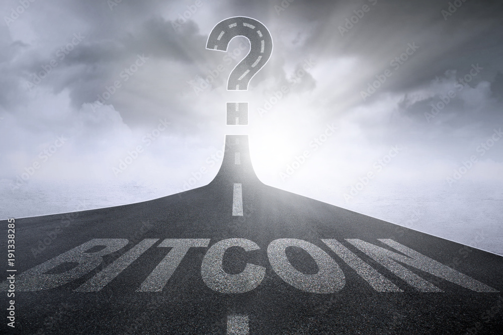 Bitcoin word with question mark symbol Stock Photo | Adobe Stock