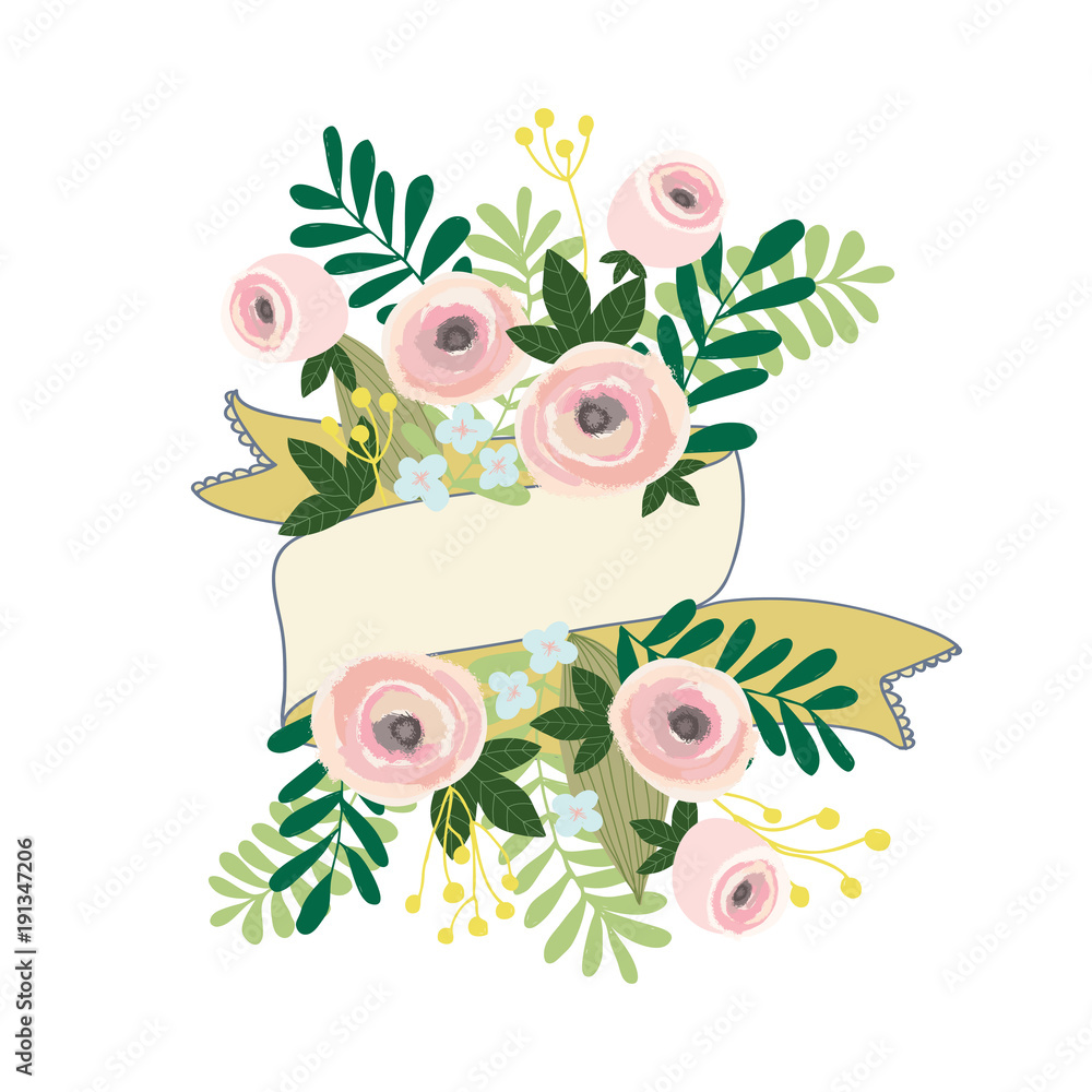 Vintage Flower Banner