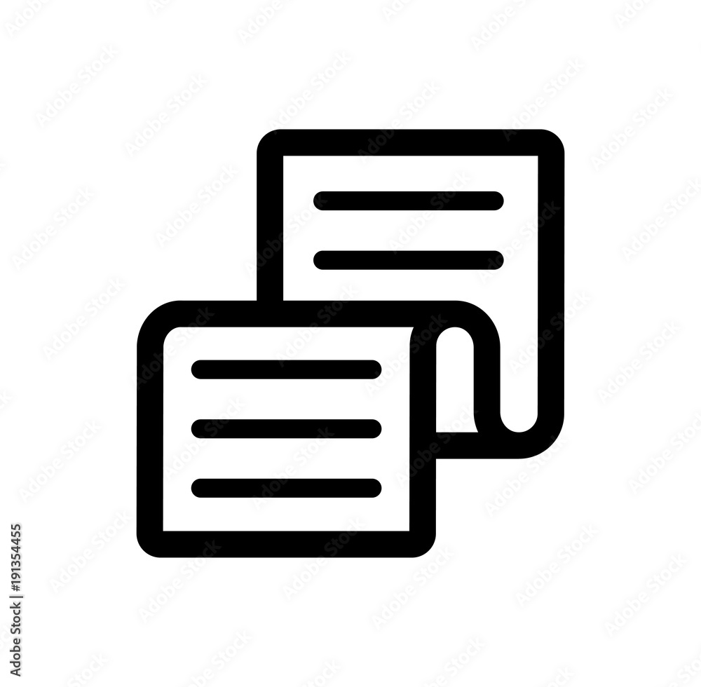 receipt / order list / bill icon Stock Vector | Adobe Stock