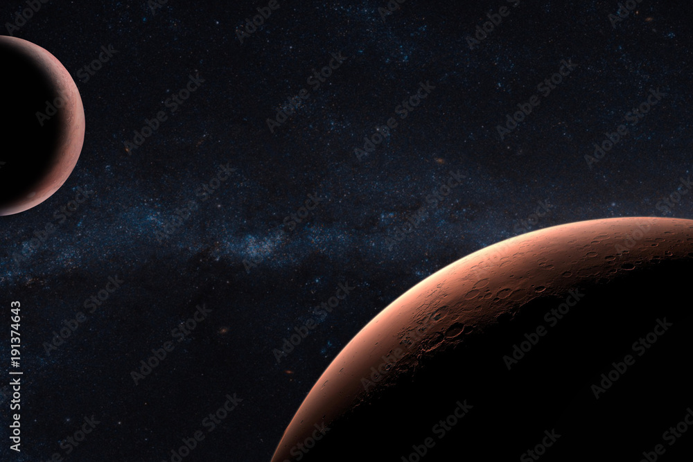 Mars. Planets in solar system. Elements of this image furnished by NASA ...