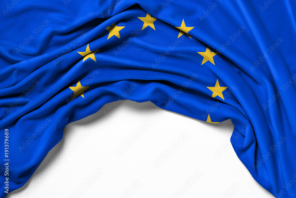 Flag of Europe on white background - 3D rendering Stock Illustration ...