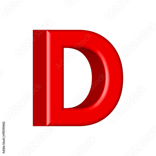 Font set with letters Glossy red paint letters. 3D render of bubble ...