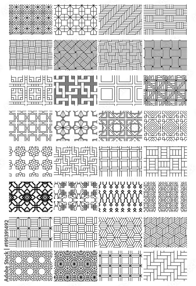 Collection textures of the parquet for drawing interior design Stock ...