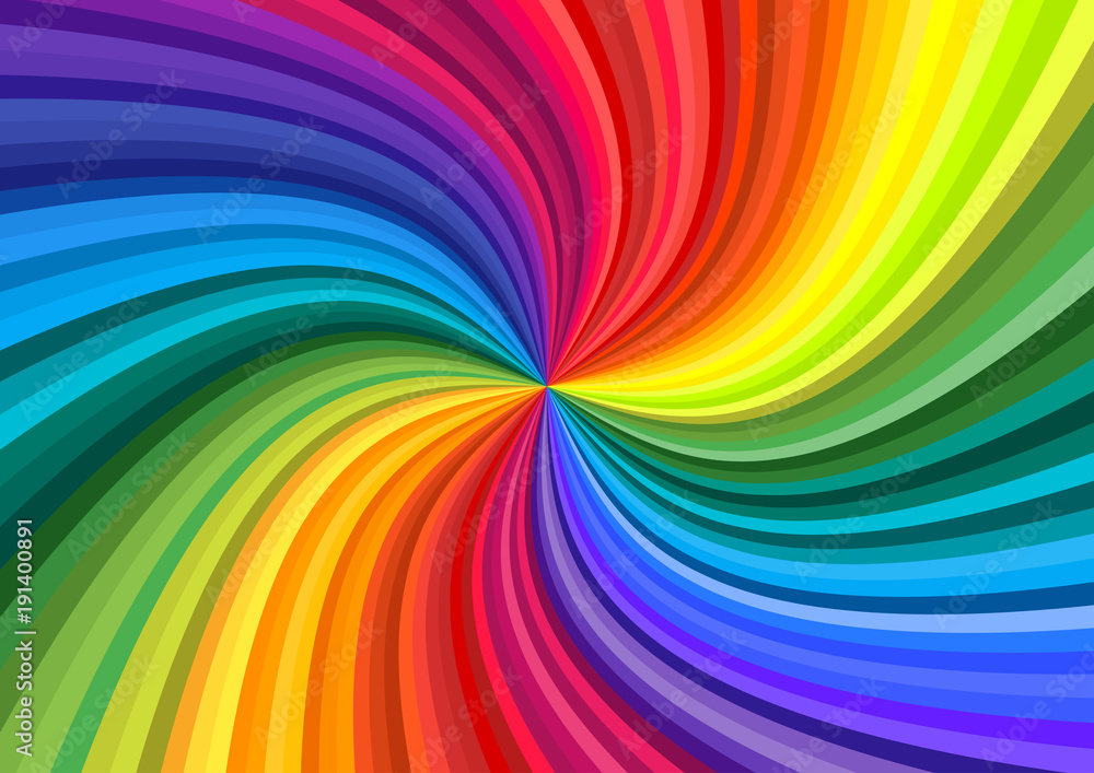 Abstract rainbow swirl Stock Vector | Adobe Stock