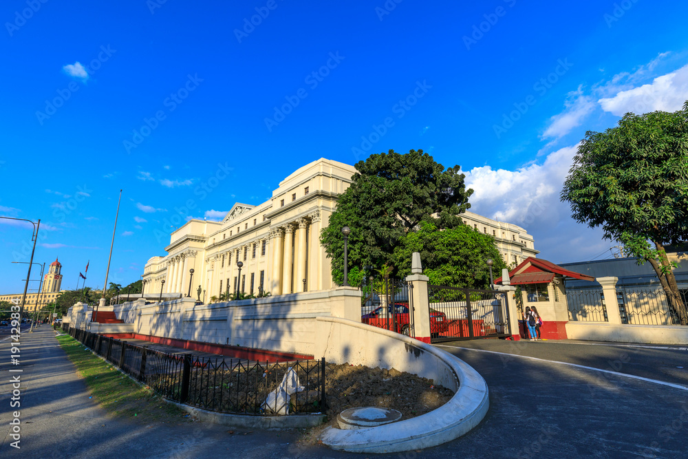 National Museum of Fine Arts of the Philippines facade near Rizal park ...