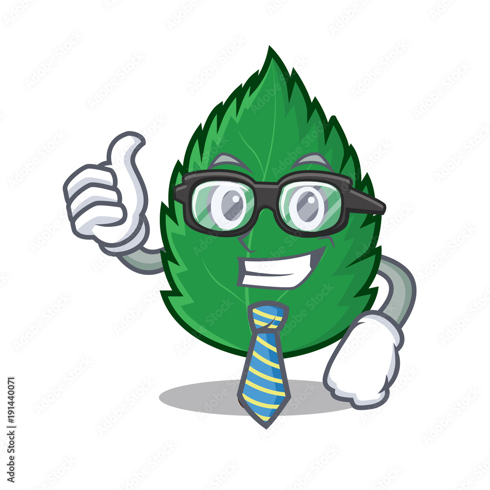 Businessman mint leaves character cartoon Stock Vector | Adobe Stock