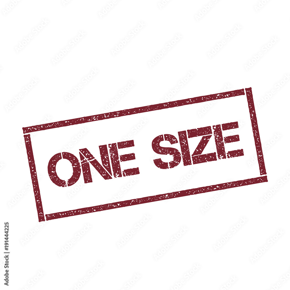 One size rectangular stamp. Textured red seal with text isolated on ...