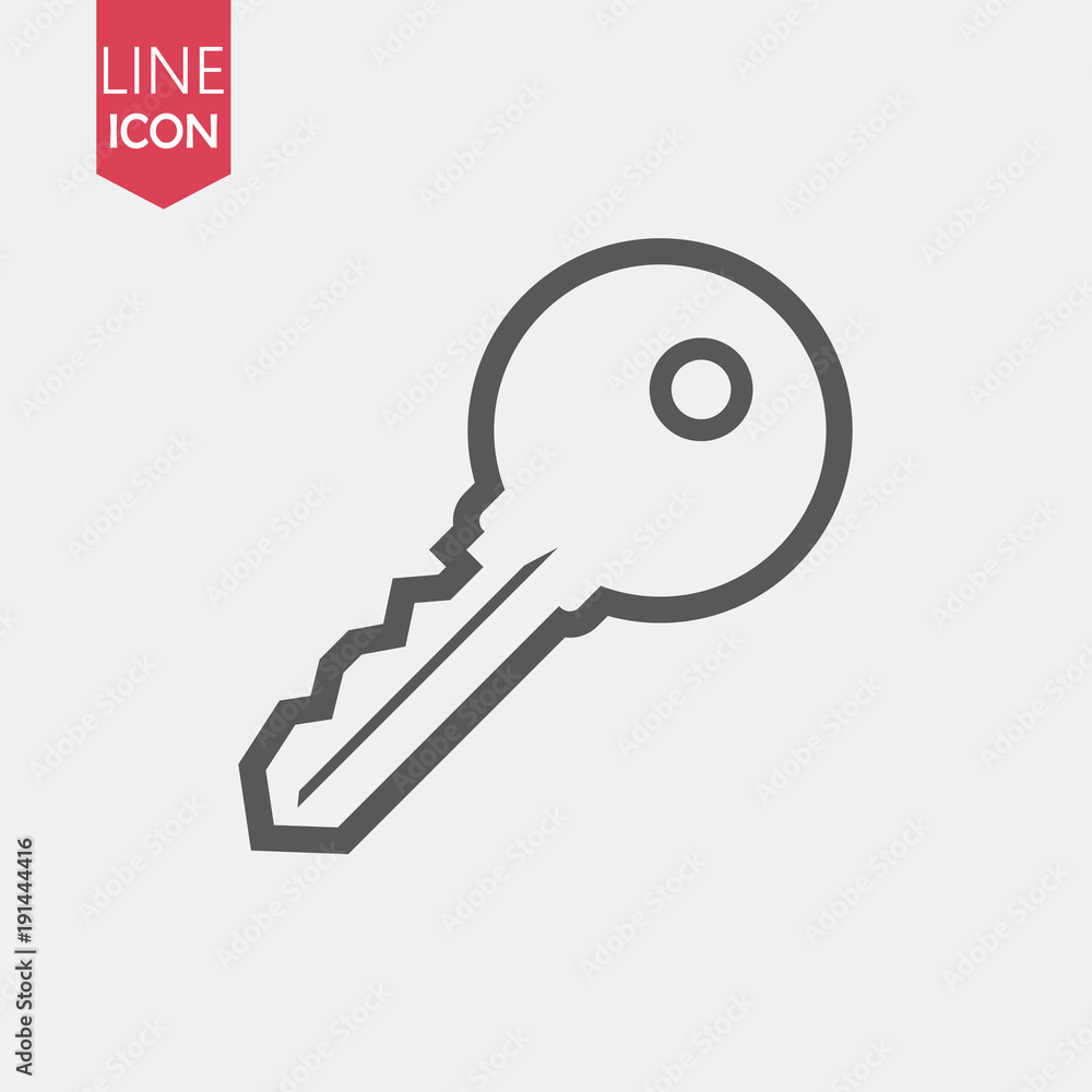 Keys icons , isolated. Closing and opening door. Sign and symbol ...