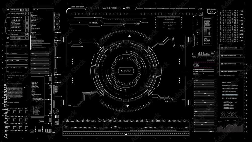 PNG alpha.Digital interface.Futuristic infographic elements ...