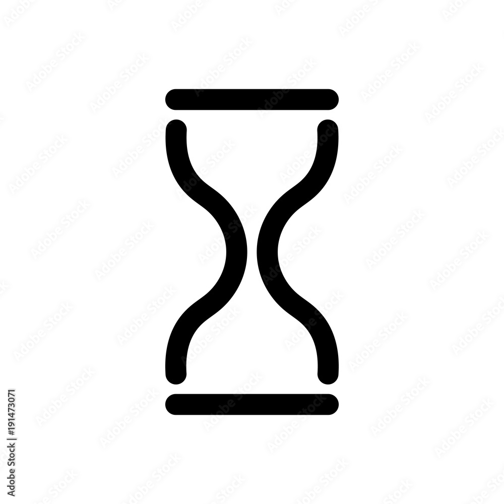 Hourglass icon. Symbol of time, history and waiting. Outline modern ...