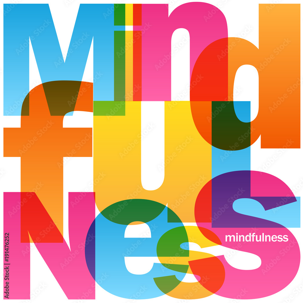 MINDFULNESS Vector Letters Icon Stock Vector | Adobe Stock