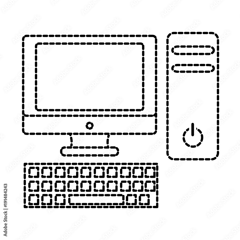 Computer Cpu Clipart Black And White
