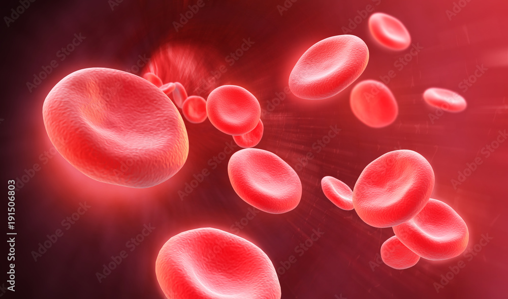 3d illustration of human red blood cells Stock Illustration | Adobe Stock