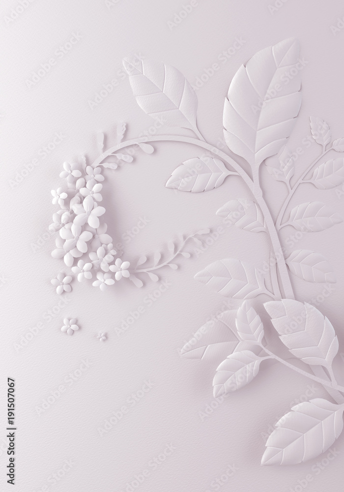 Paper flower craft abstract background. Stock Illustration | Adobe Stock