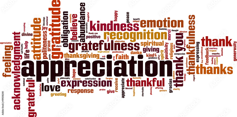 Appreciation word cloud Stock Vector | Adobe Stock