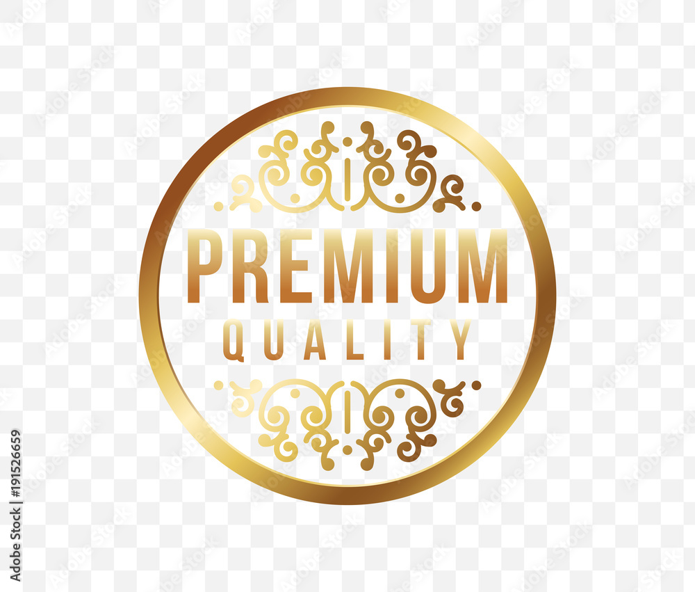 High Quality Luxury Label on Transparent Background . Vector Isolated ...