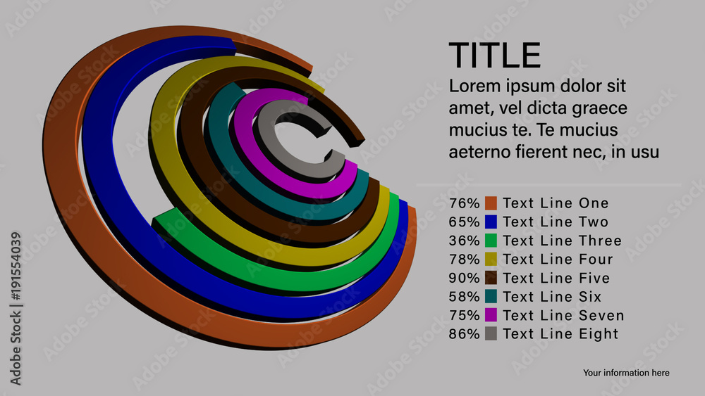 3D Circular Bar Graph Stock Template | Adobe Stock