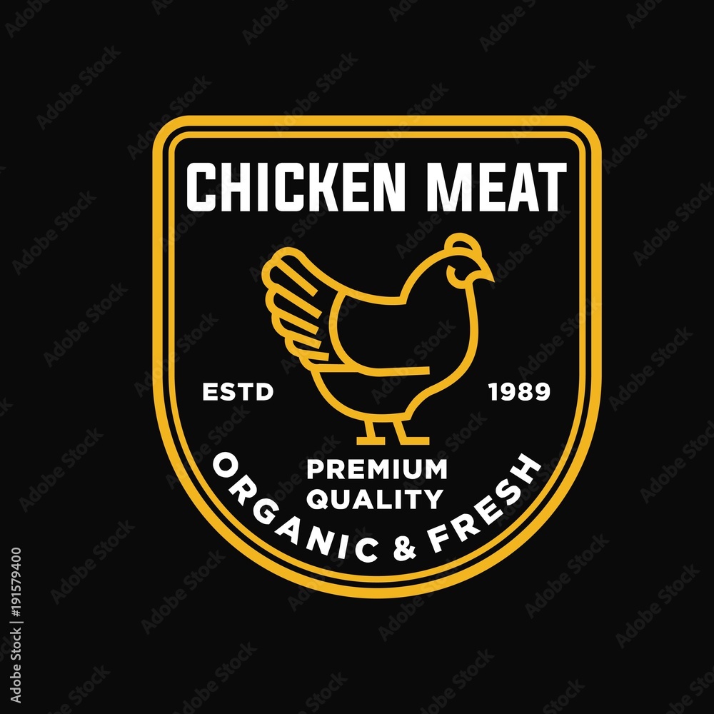 chicken - vector logo/icon illustration mascot Stock Vector | Adobe Stock