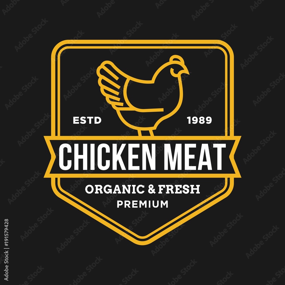 chicken - vector logo/icon illustration mascot Stock Vector | Adobe Stock