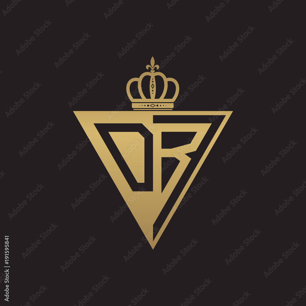 initial two letter half logo triangle gold Stock Vector | Adobe Stock