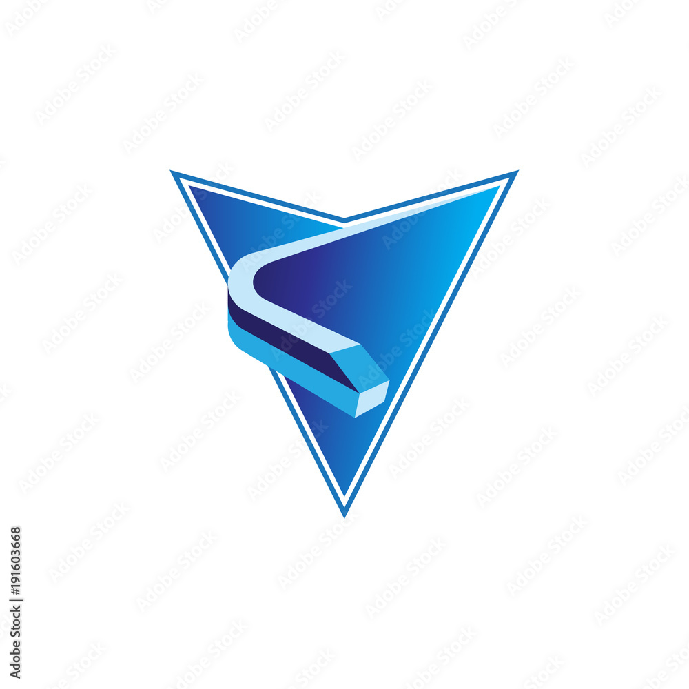 Train location abstract arrow icon. Train Transportation logo template ...