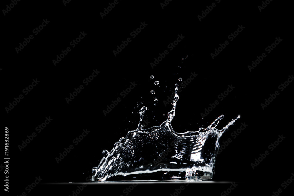 water splash on black Stock Photo | Adobe Stock