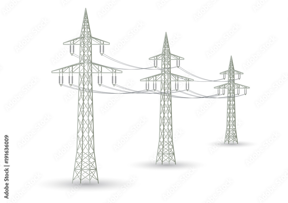 Strommasten Stock Vector | Adobe Stock