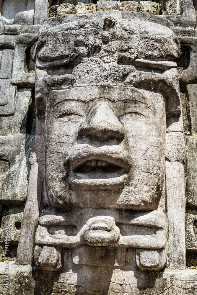 Mayan Stone Face