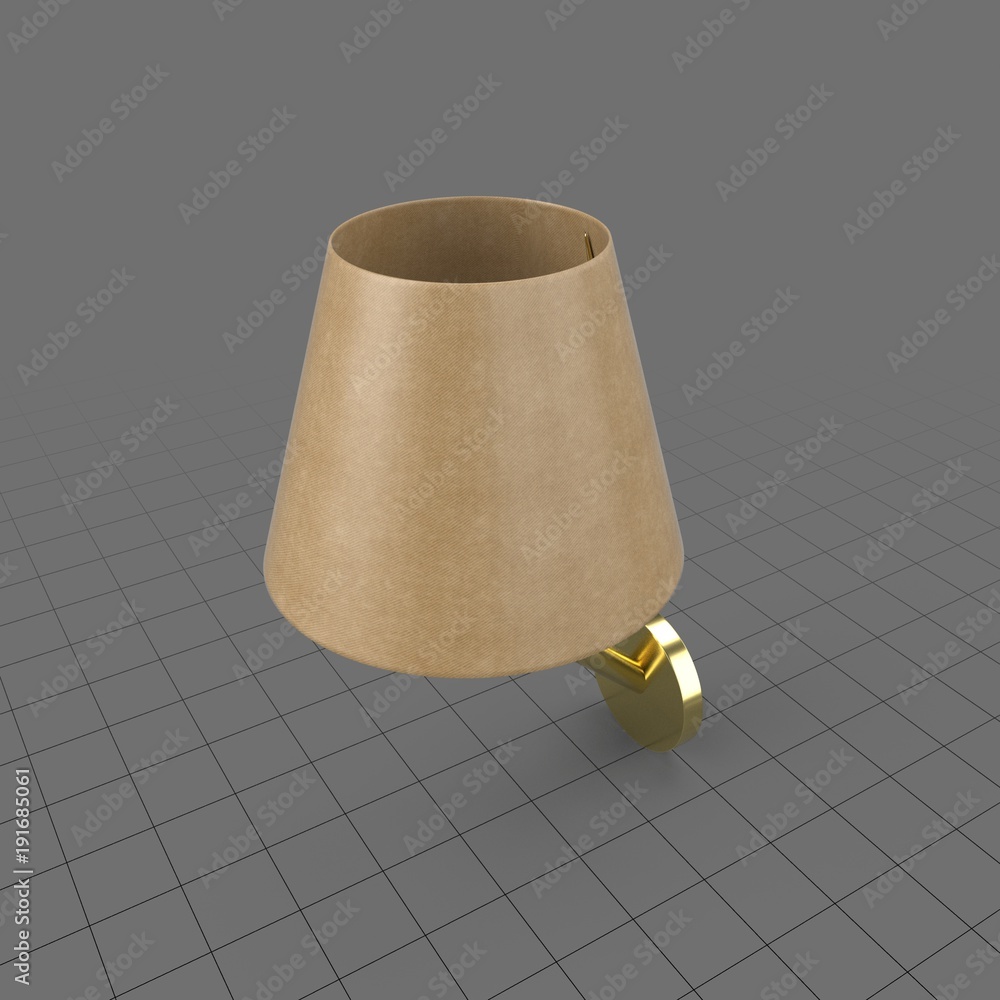 Wall lamp with shade Stock 3D asset | Adobe Stock