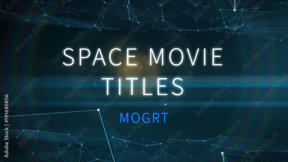 High Tech Lens Flare Space Titles Stock Template | Adobe Stock