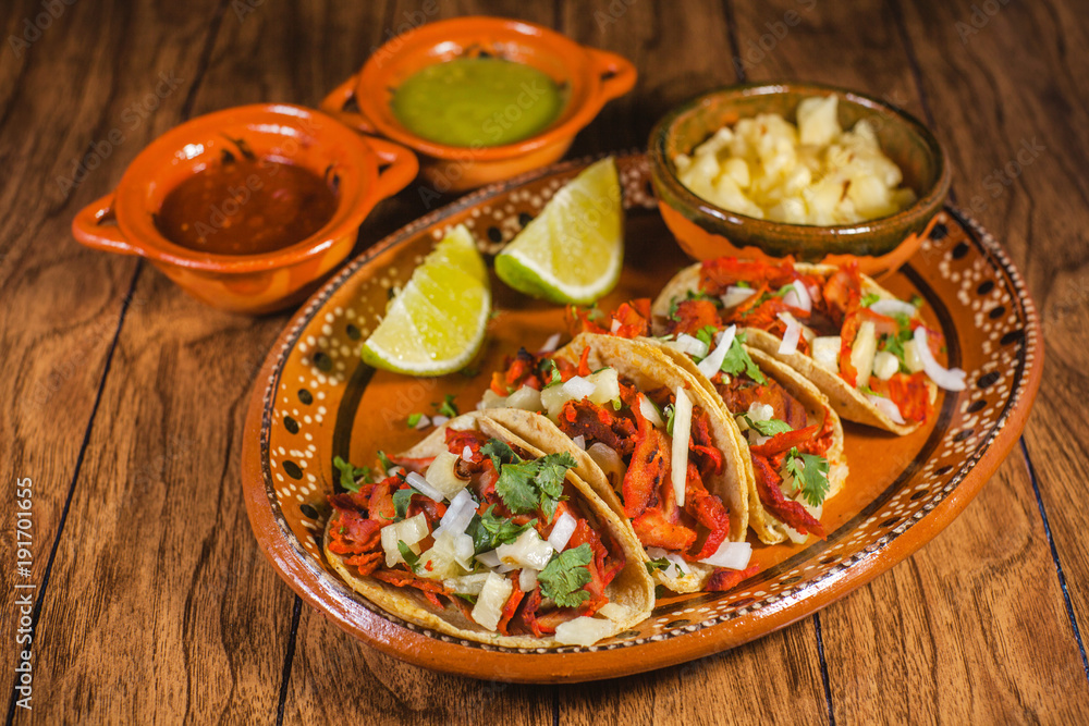 tacos al pastor mexico city mexican food Stock Photo | Adobe Stock