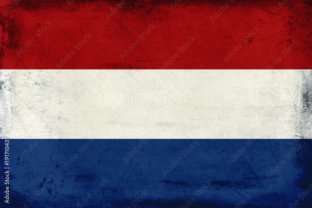 Vintage national flag of Netherlands background Stock Photo | Adobe Stock