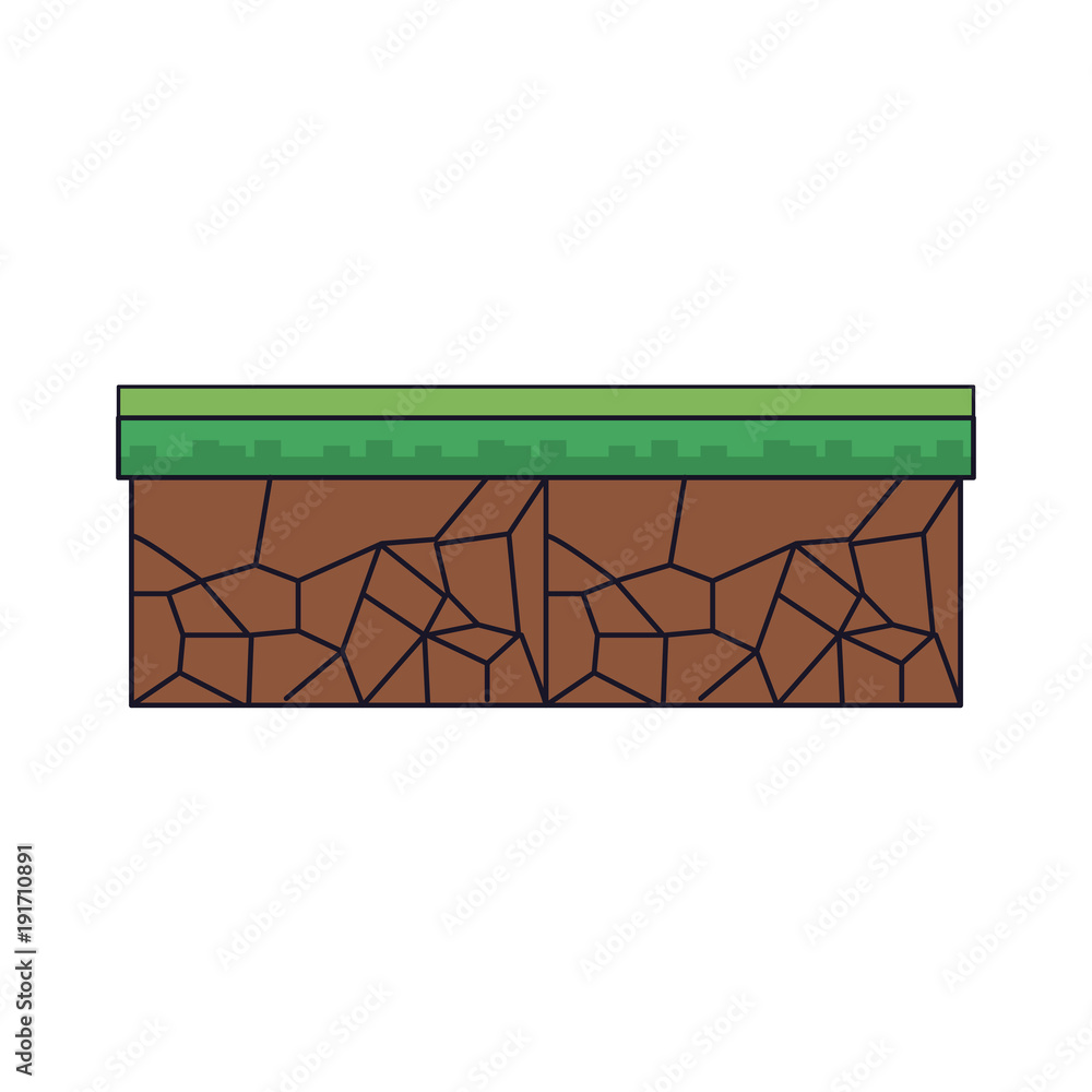 Videogame terrain ground icon vector illustration graphic design Stock ...