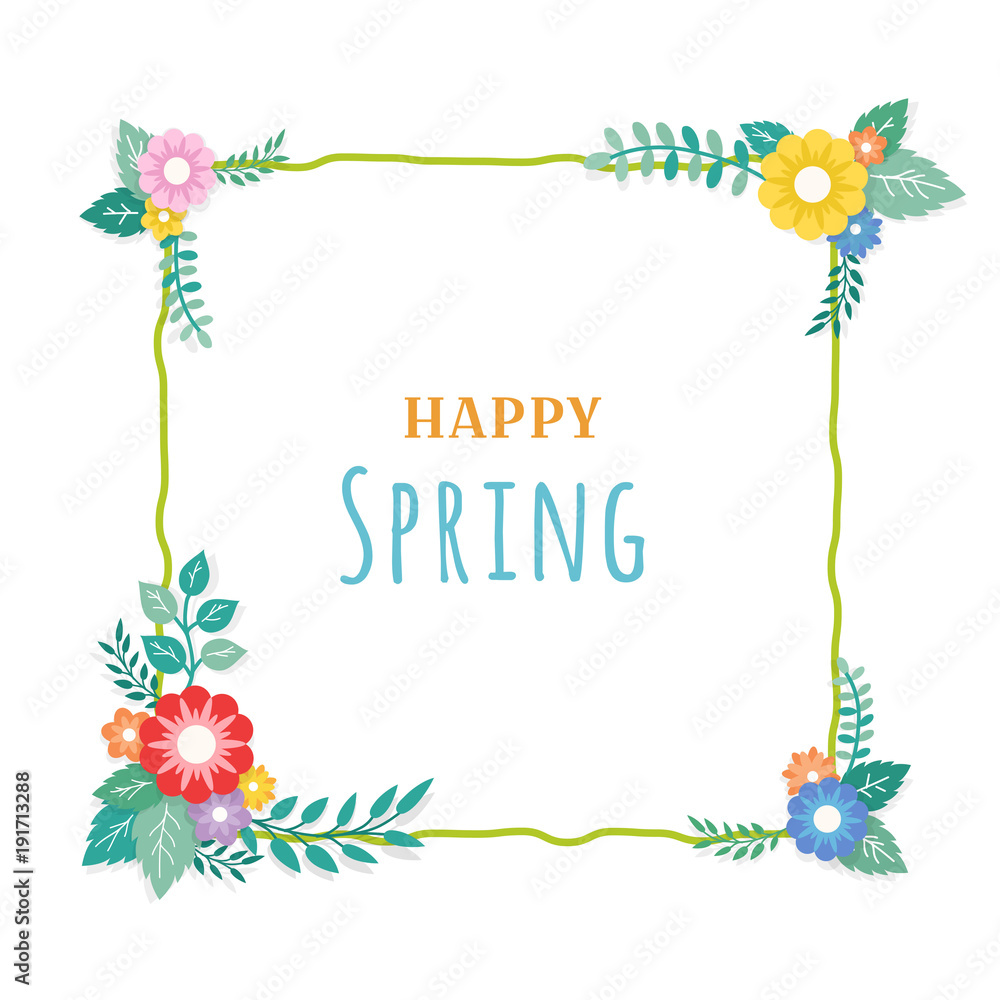 Happy Spring Banner Clip Art