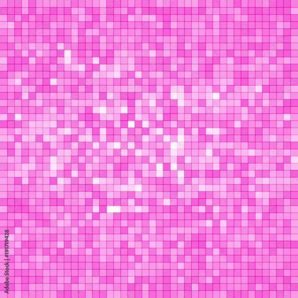 banner pixel pink. poster mosaic squares abstract purple. background ...