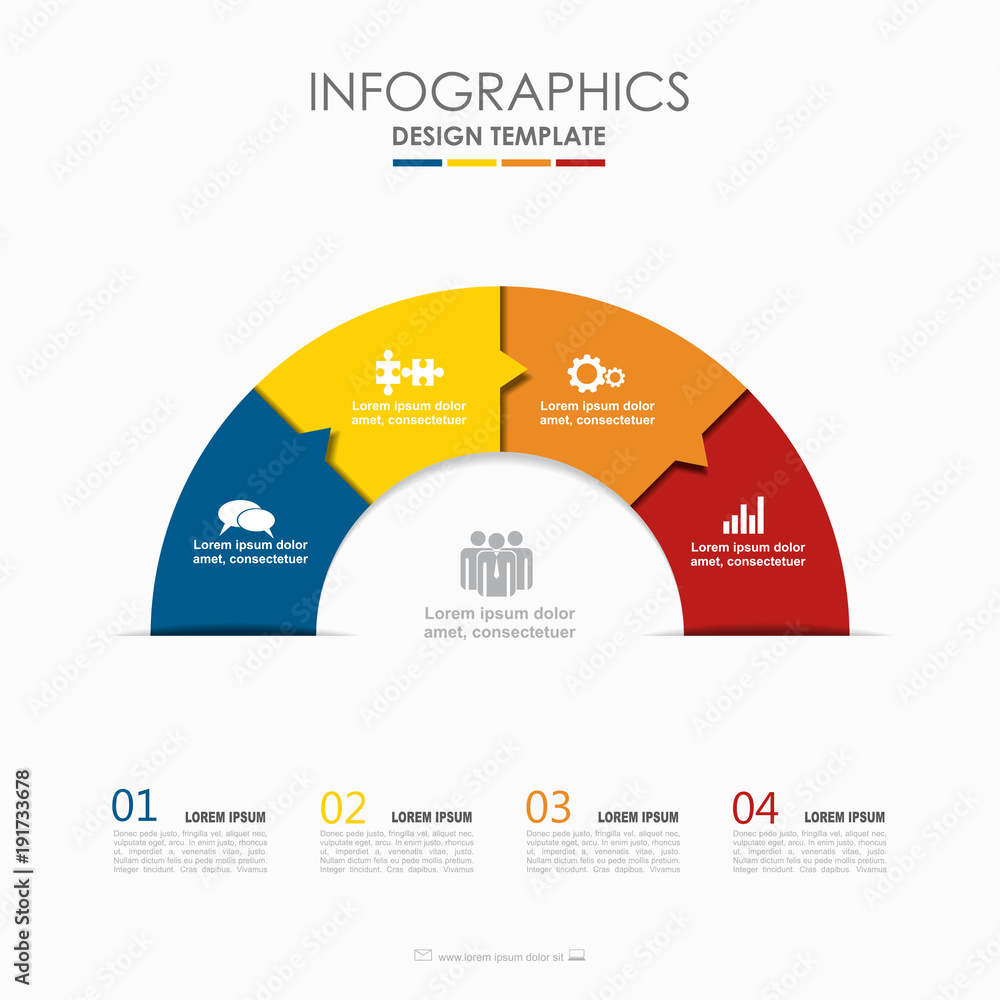 Infographic template. Vector illustration. Used for workflow layout ...