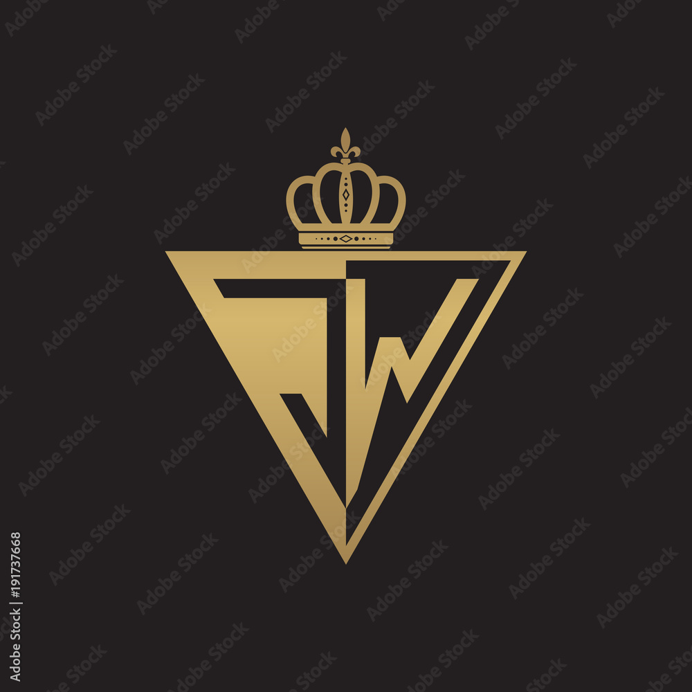 initial two letter half logo triangle gold Stock Vector | Adobe Stock