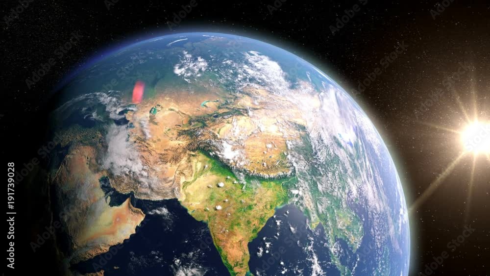 India From Space, Earth Globe View Stock Video | Adobe Stock